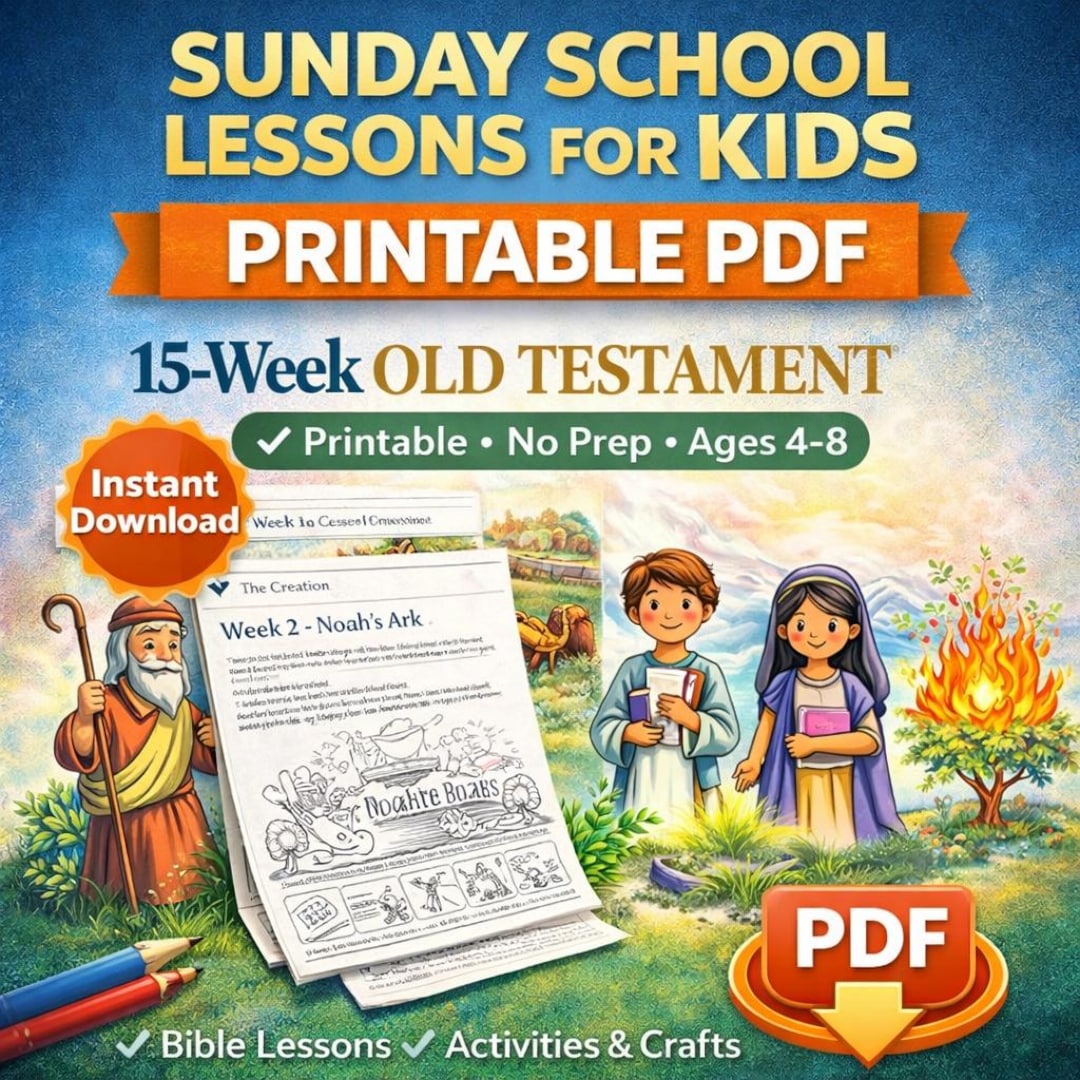 Old Testament Bible Lessons for Kids, 15 Week Sunday School Curriculum ...