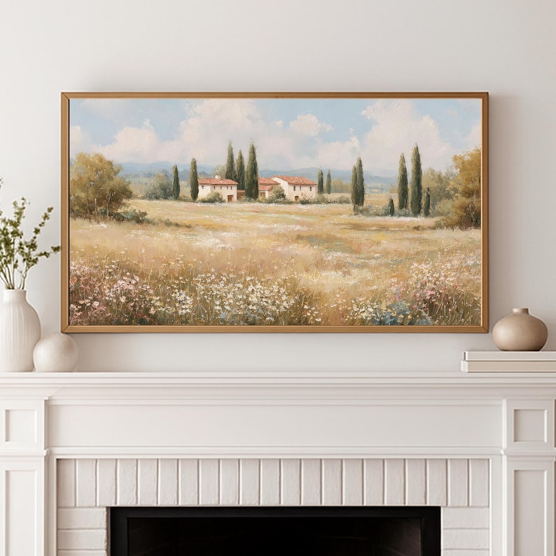 Tuscan Countryside Frame TV Art | Italian Villa Landscape Decor ...