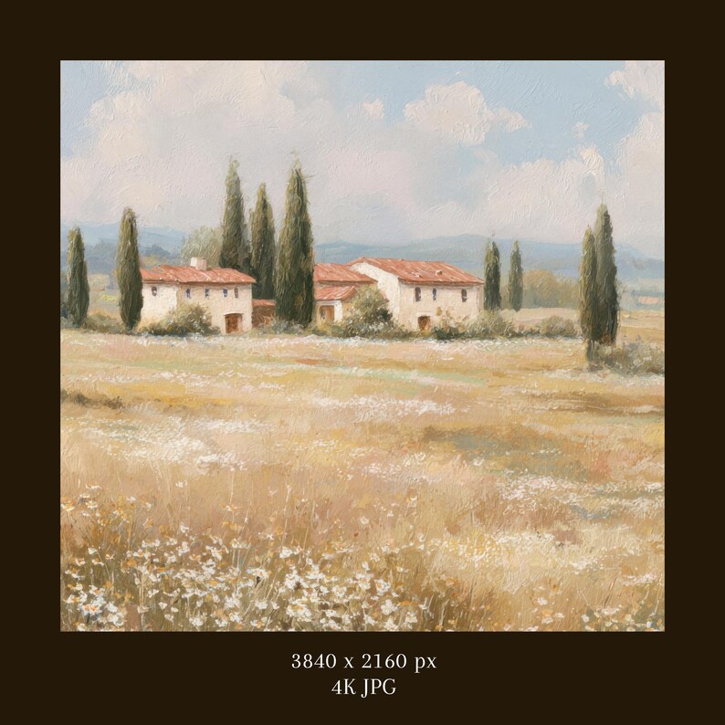 Tuscan Countryside Frame TV Art | Italian Villa Landscape Decor ...