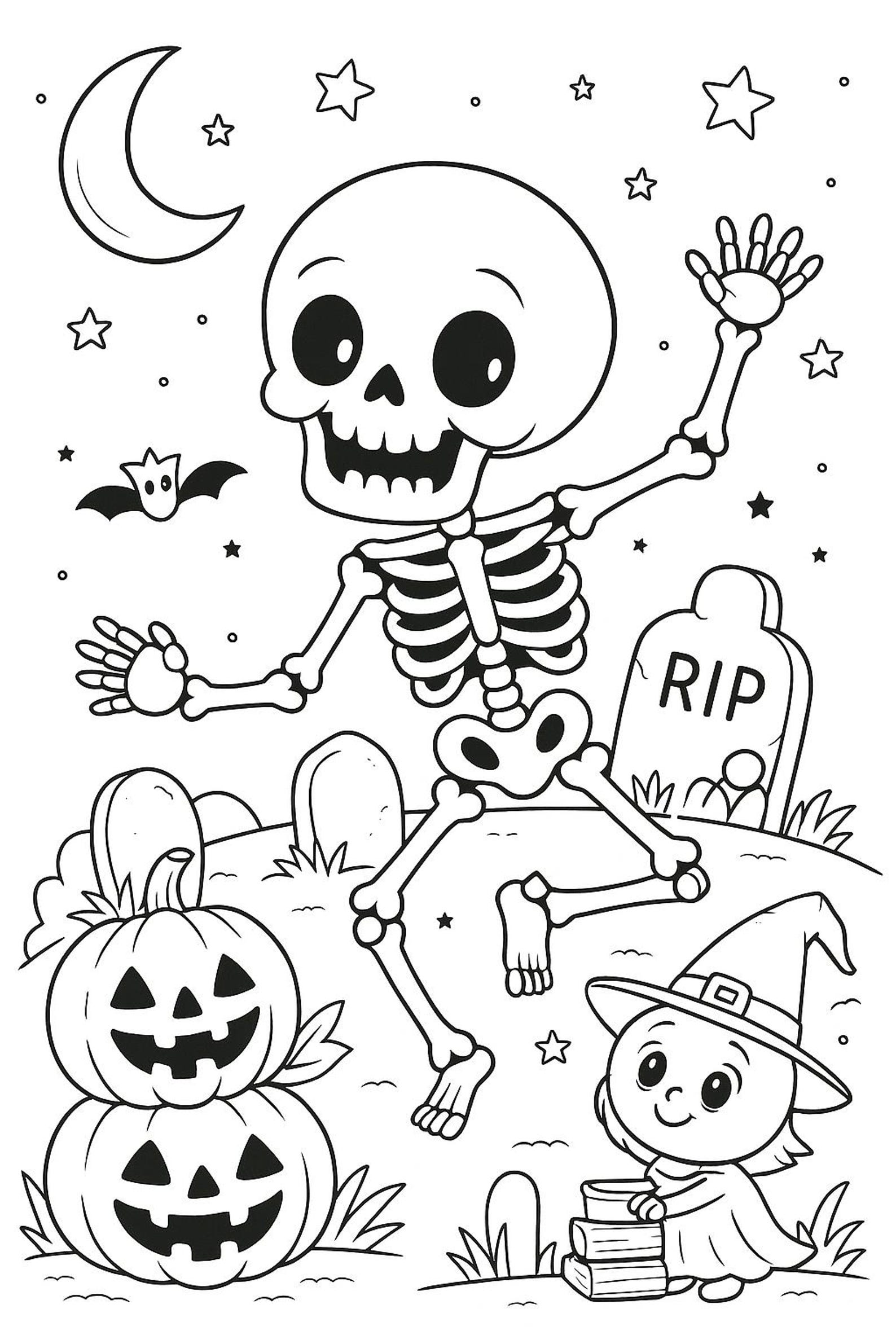 Halloween Coloring Book for Kids – 50 Fun Printable Pages - Etsy