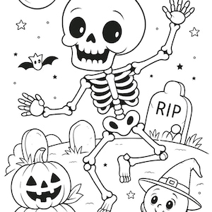 Halloween Coloring Book for Kids – 50 Fun Printable Pages - Etsy