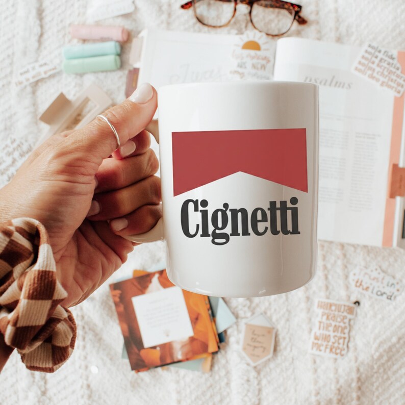 Cignetti Mug, Cozy Cignetti Coffee Cup, Funny Cigarette Mug, Adult ...