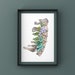 Floral Cervical Spine White Vertebrae Print of Oil Painting Anatomical ...