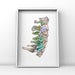 Floral Cervical Spine White Vertebrae Print of Oil Painting Anatomical ...