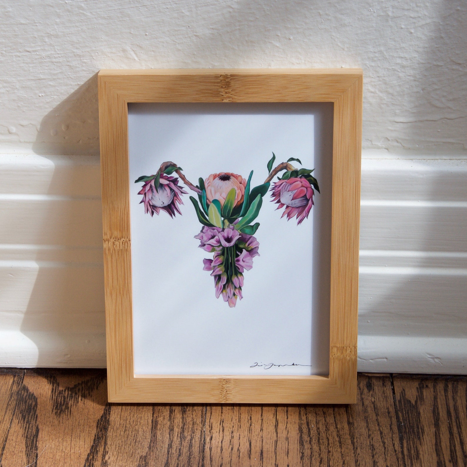 Flower Uterus Art Print: Floral Womb Anatomy Pregnancy Gift - Etsy