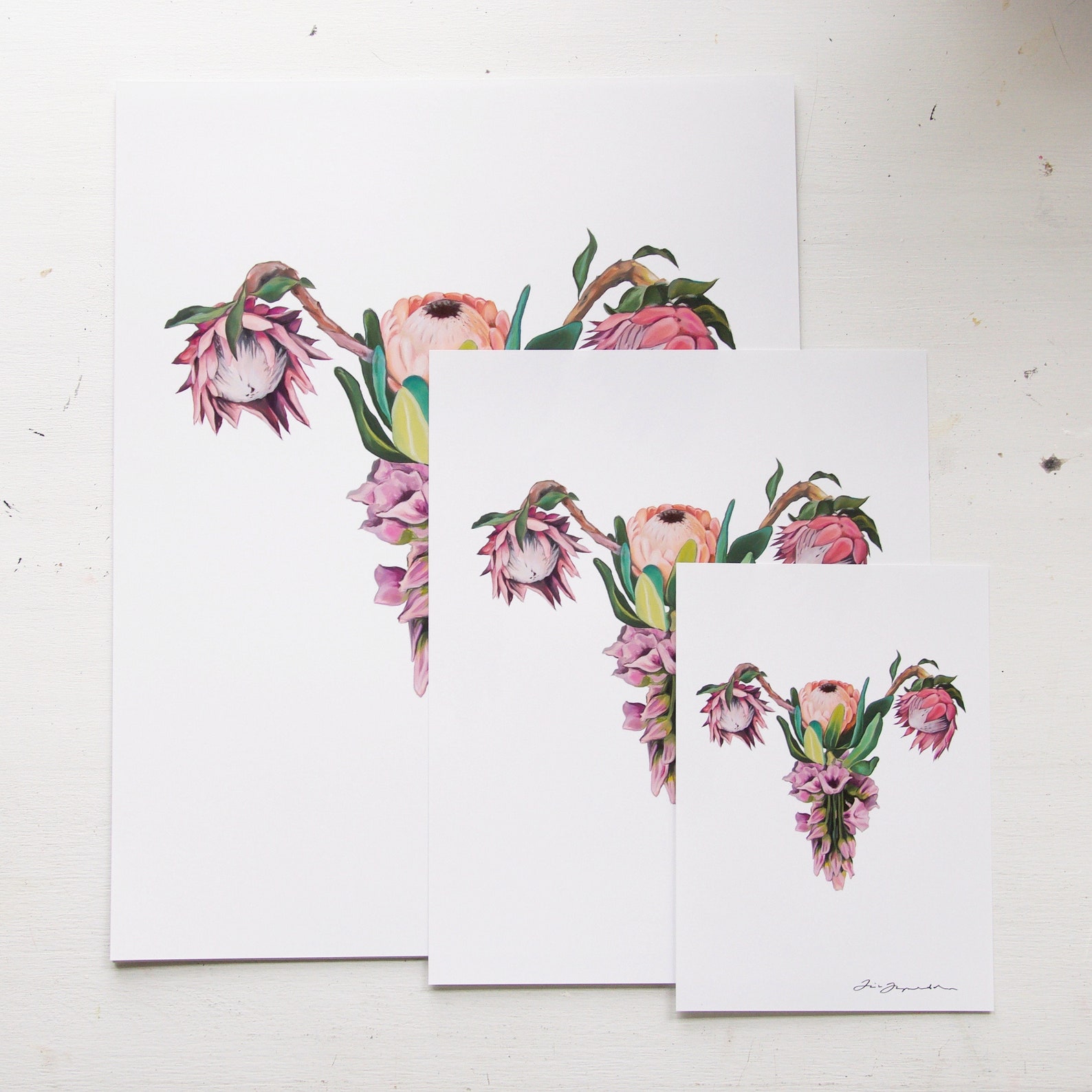 Flower Uterus Art Print: Floral Womb Anatomy Pregnancy Gift - Etsy