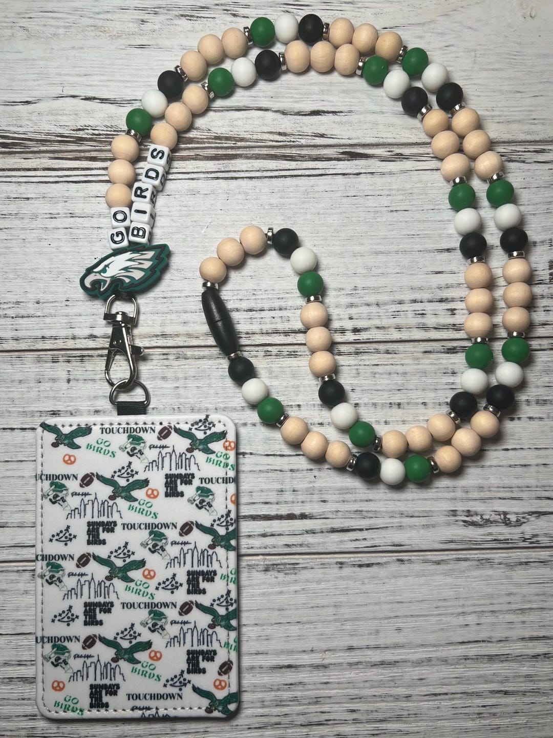 Eagles Theme Badge Holder | Football ID Badge - Etsy