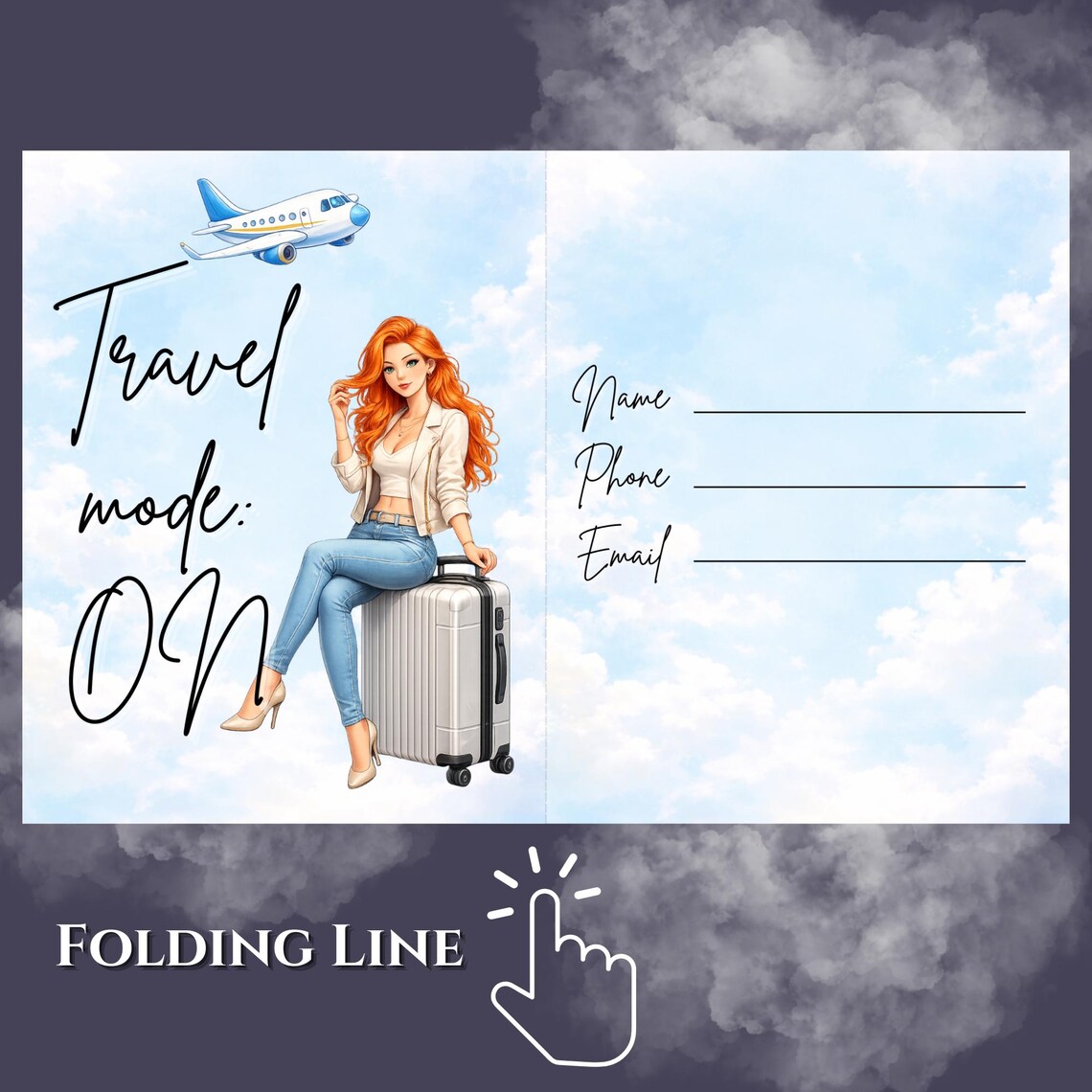 Printable Suitcase Label Tags | Travel Luggage Tag Template | Set of 3 ...