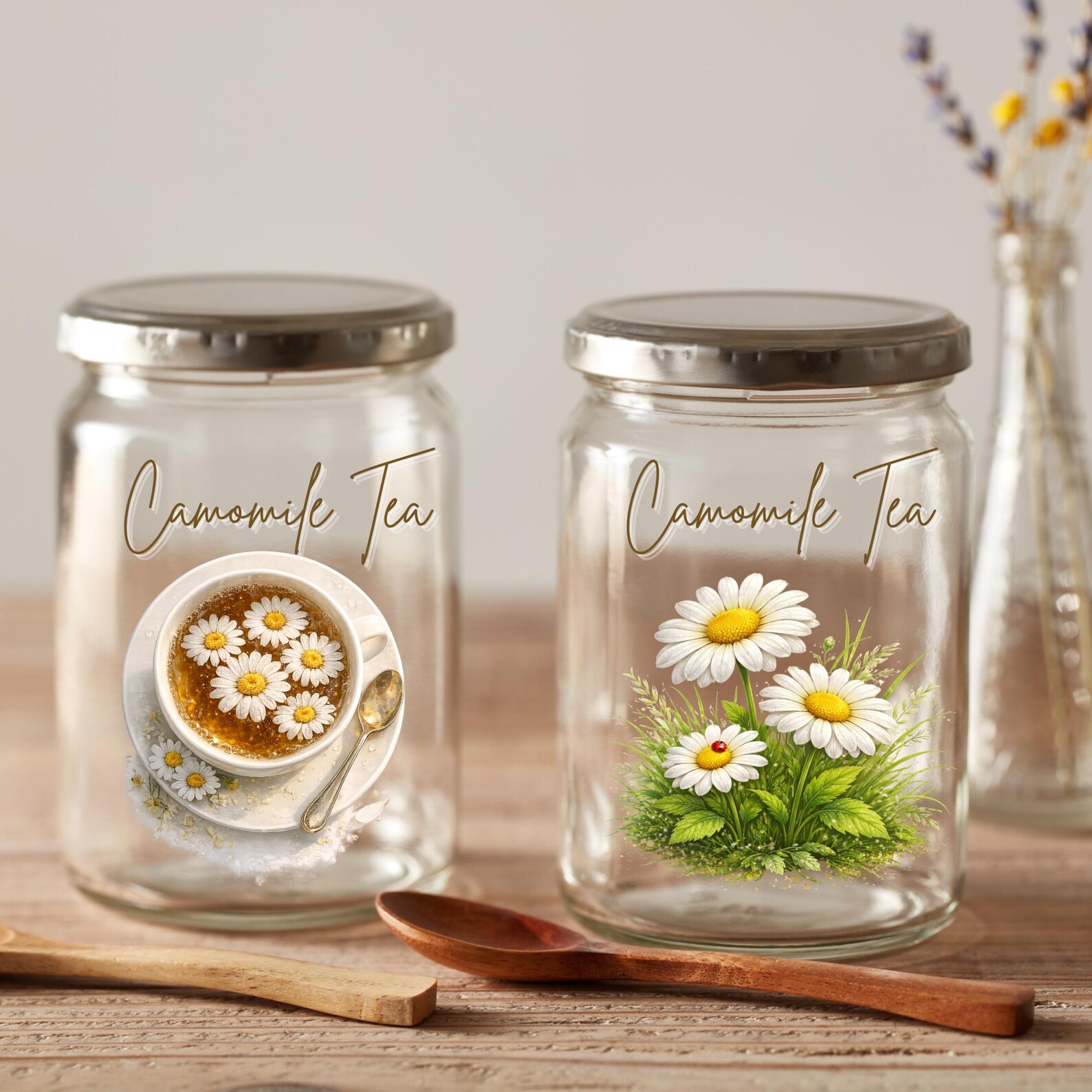 Camomile Clip Art PNG | Botanical Floral Word Art | Chamomile ...