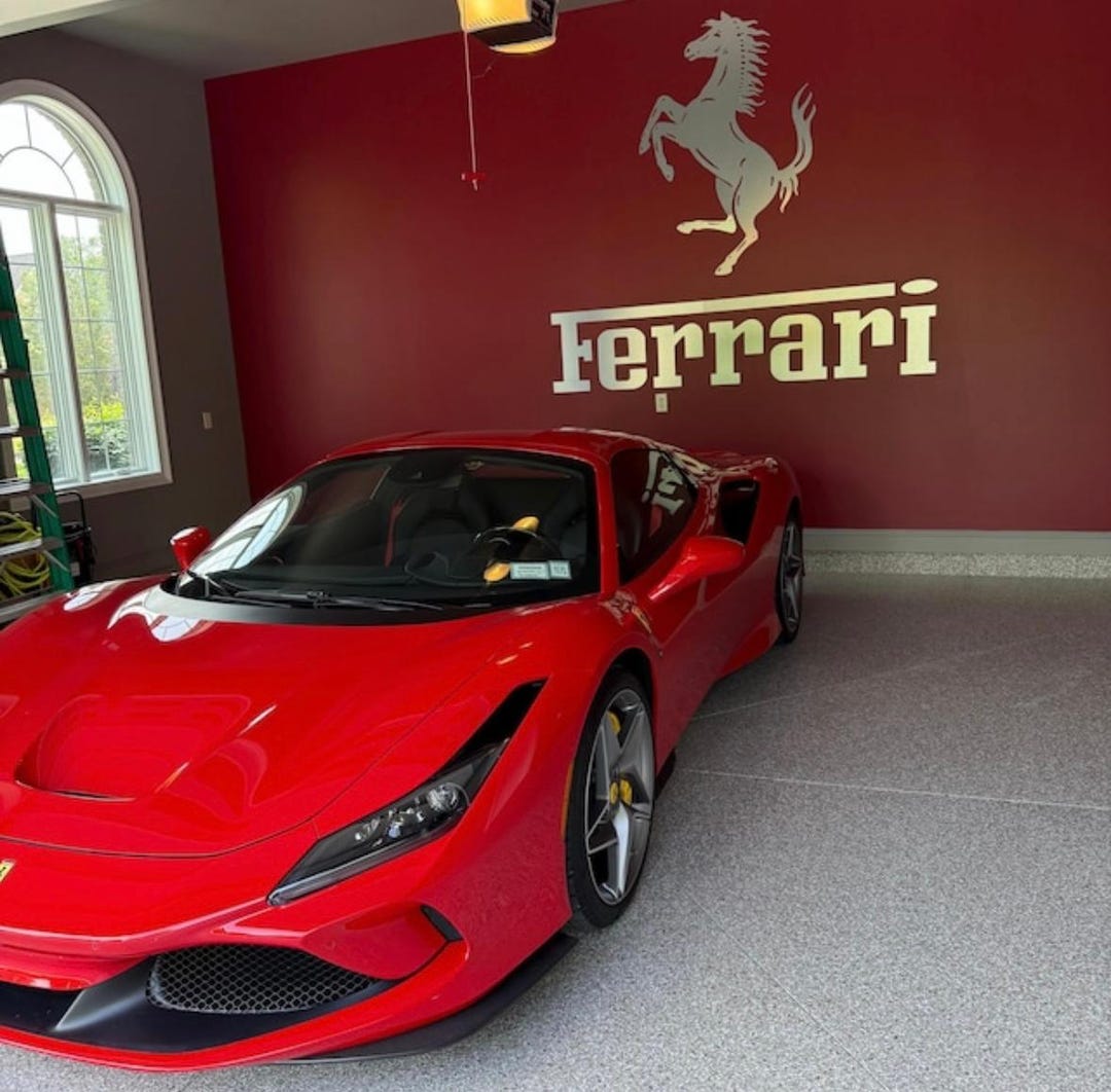 Premium Ferrari Logo & Lettering Wall Decor - Etsy