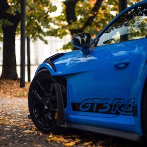Porsche GT3 RS Door Decal + Rear Wing “PORSCHE” Sticker Set – Premium ...
