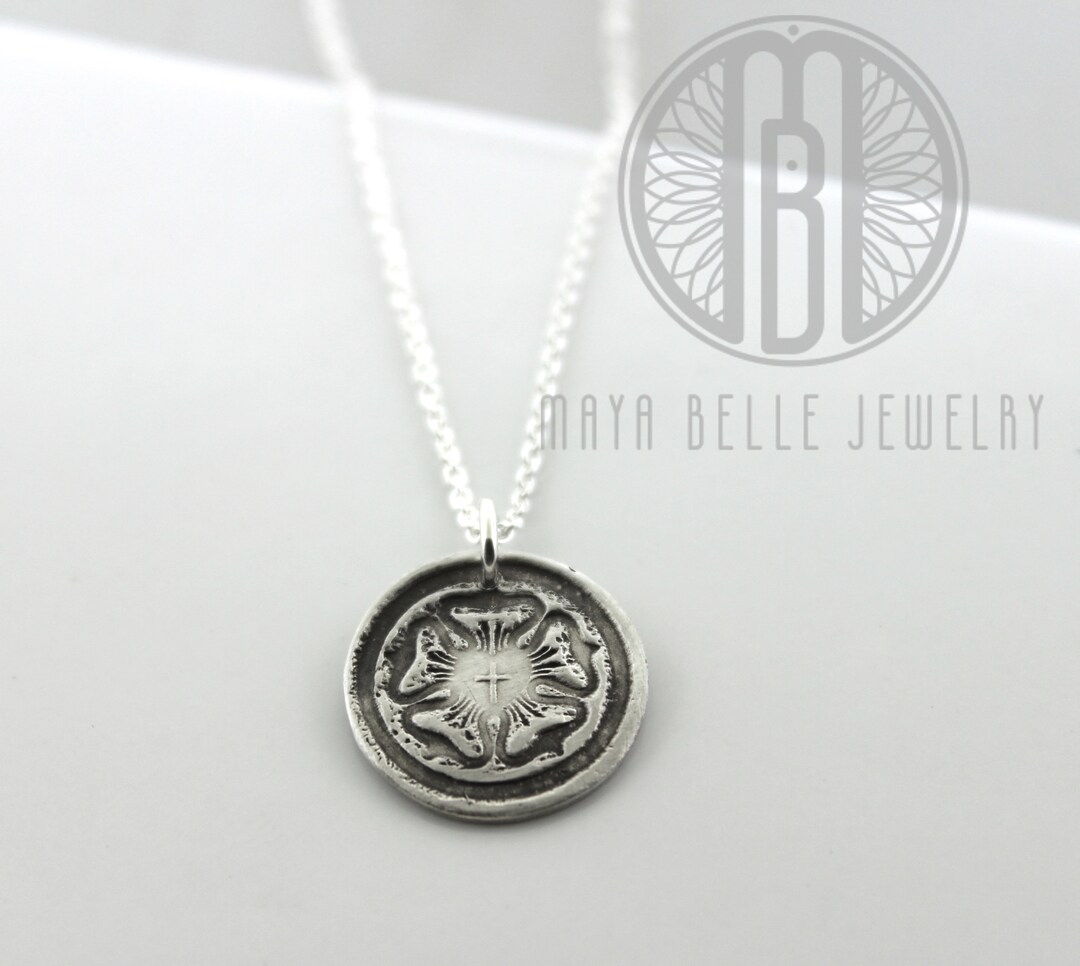 Handmade Luther Rose Necklace: Solid Silver Lutheran Charm - Etsy