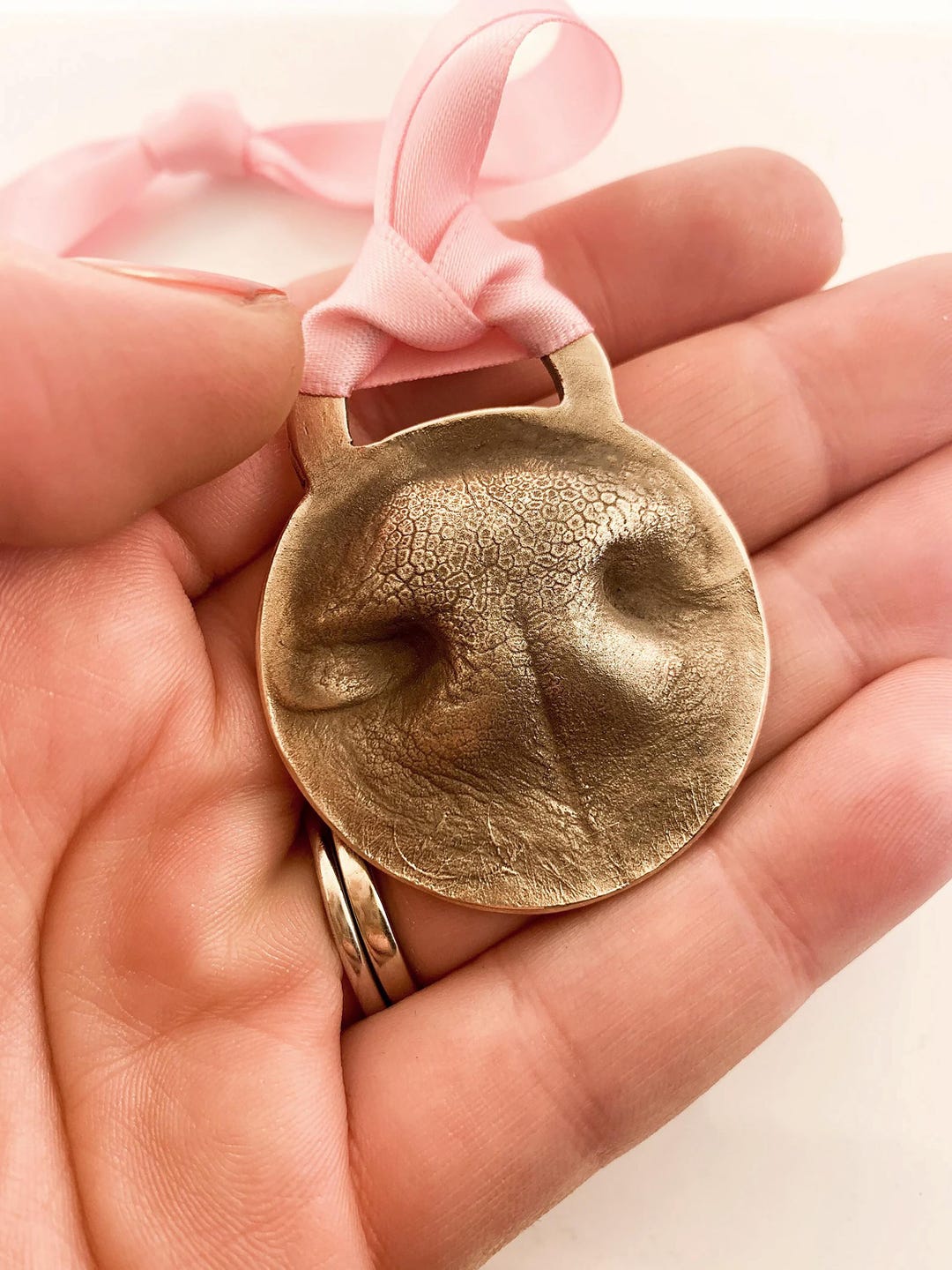 Custom Pet Nose Print Ornament: Bronze Dog Keepsake - Etsy