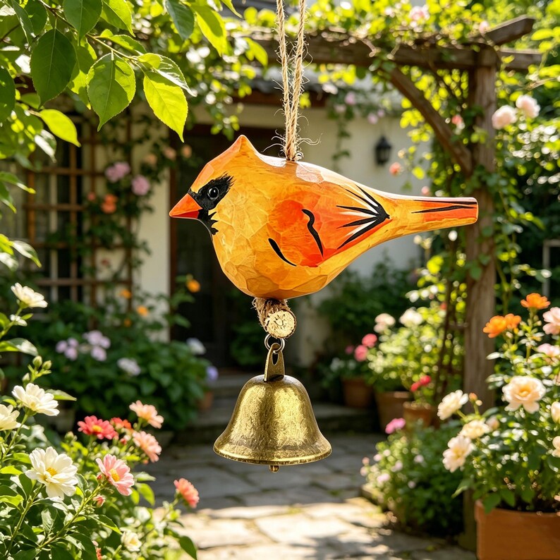 Hand-carved Wooden Bird Sculpture - Gift for Bird Lovers, Valentine's ...