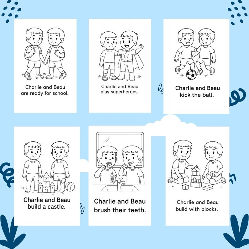 Charlie and Beau Coloring Pages | Friendship Activity Sheets (digital ...