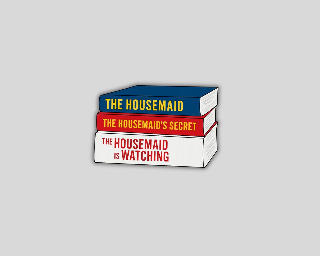 Housemaid Trilogy Inspired Sticker: Freida Mcfadden Book Stack ...