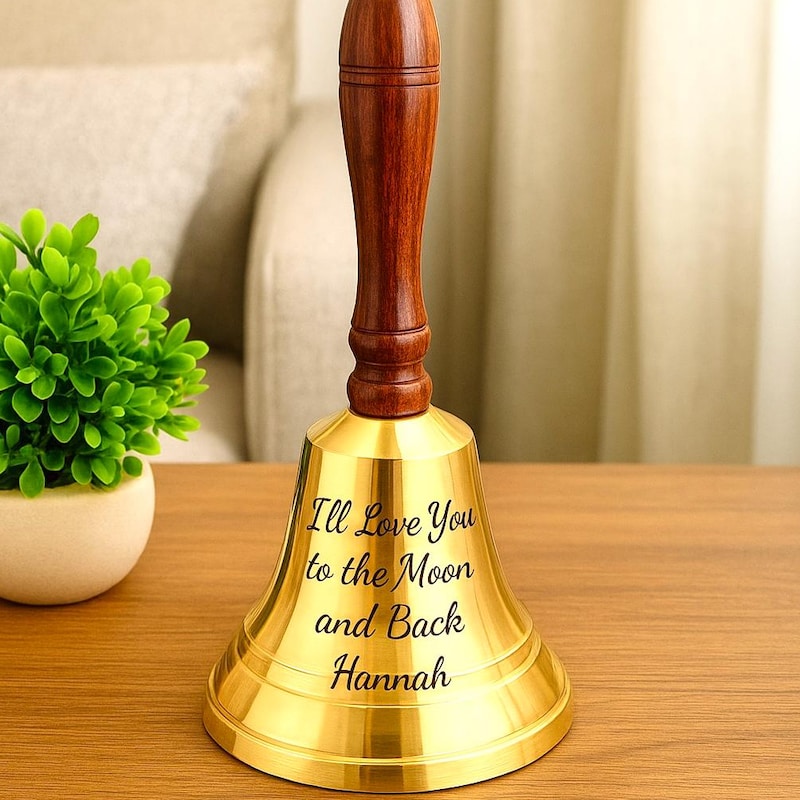 Hand Bell Wood Handle - Etsy