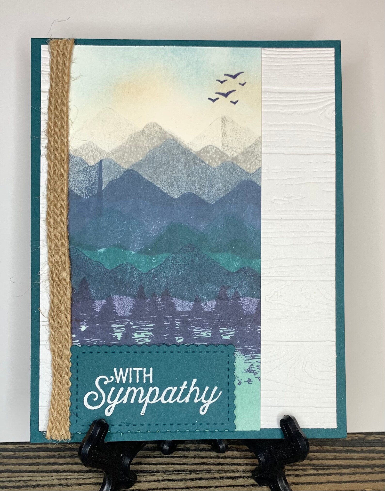 With Sympathy Mountain Card - Etsy