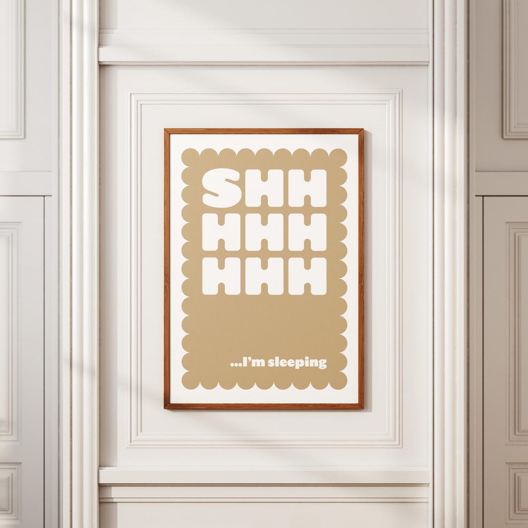 Printable "shhh..." Poster for Bedroom, High Resolution Poster ...