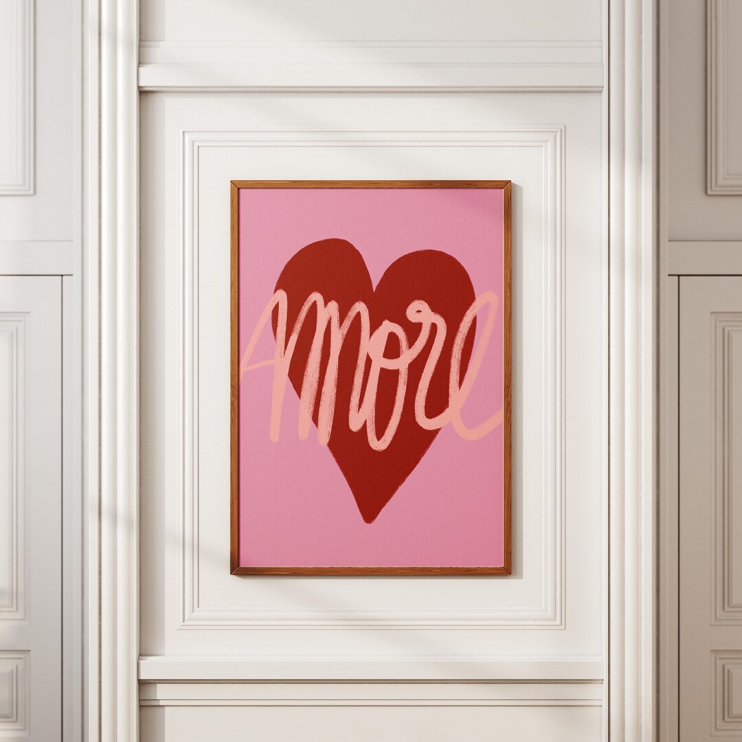 Printable “amore” Poster for Office, Bedroom or Living Room, High ...