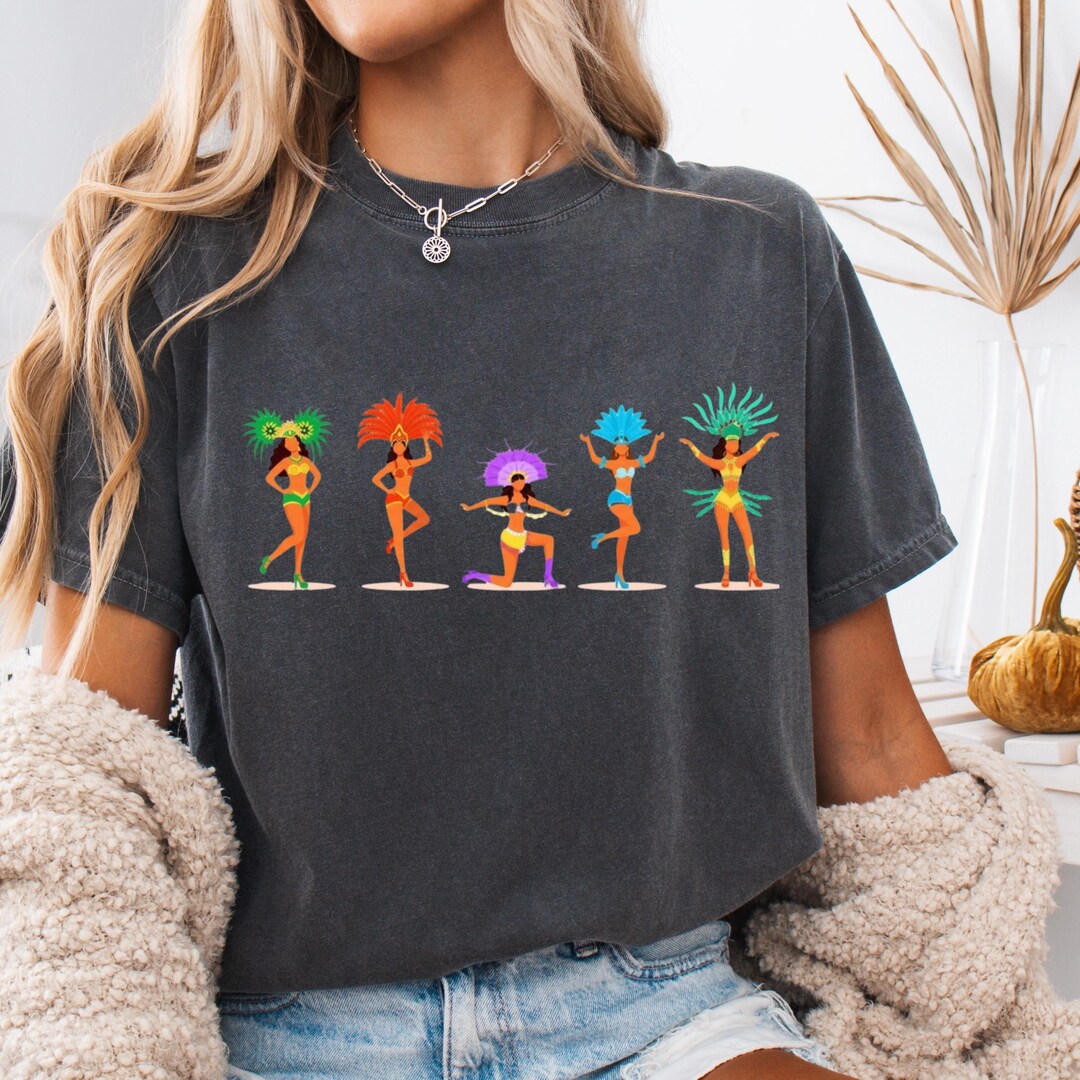 Brazilian Samba Dancers Sage Green Shirt Rio Carnival Festival Cultural ...