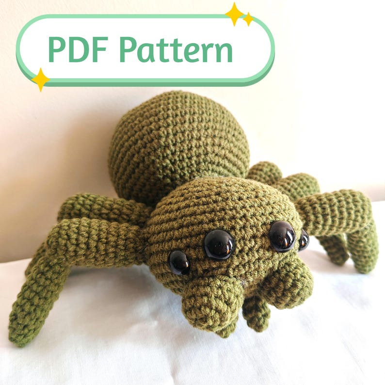 Amigurumi Spider Crochet Pattern PDF | Halloween Spider Plush DIY ...