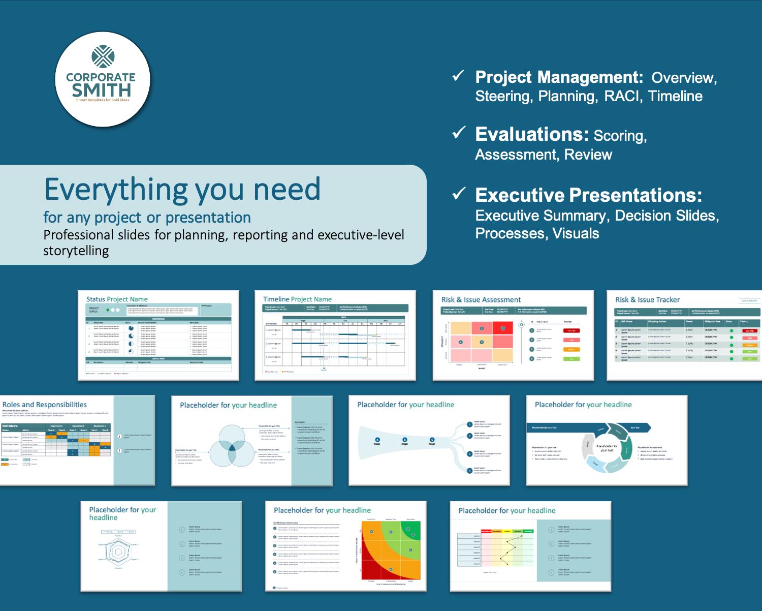 Business & Project Presentation Toolkit | 55+ Editable Powerpoint ...