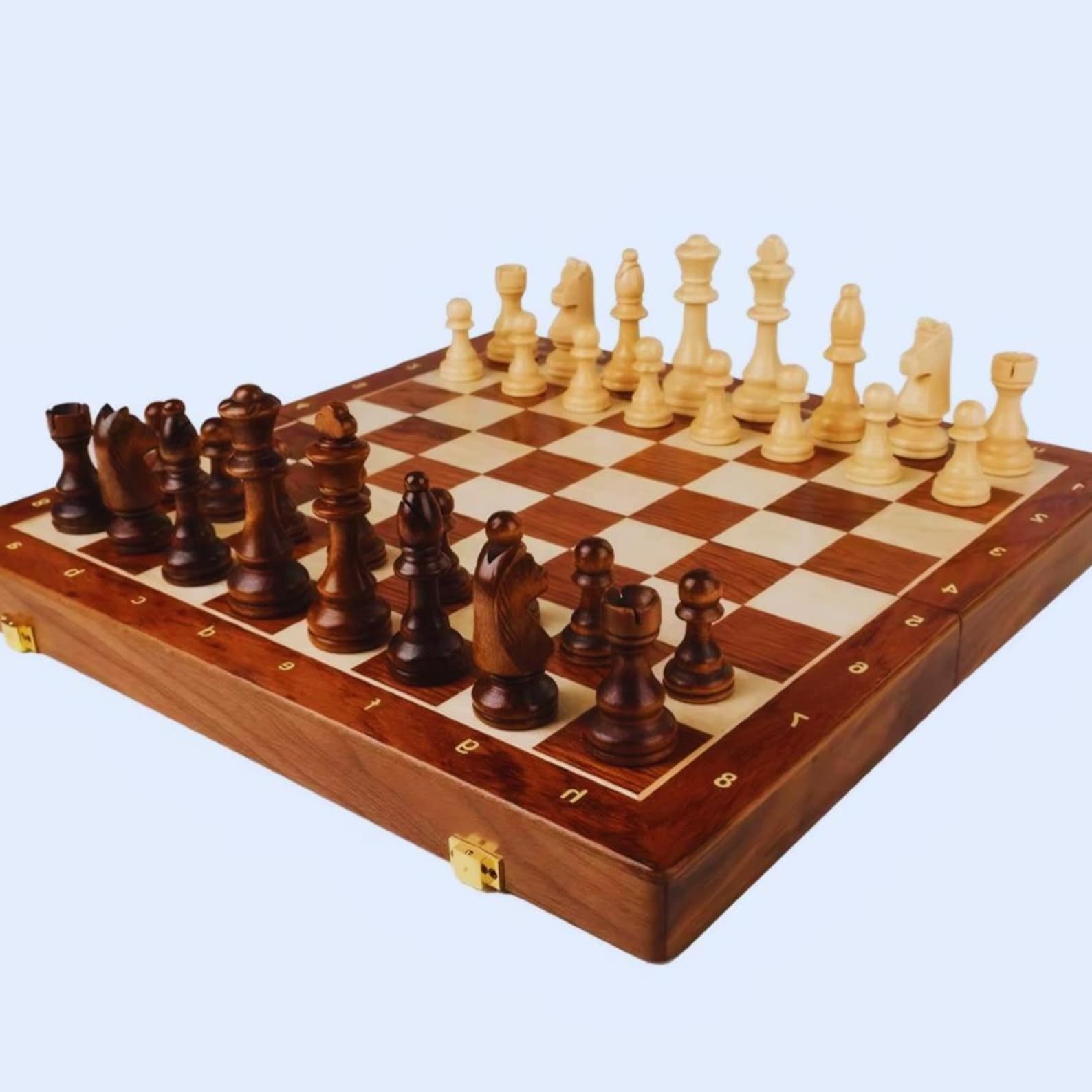 High-end Solid Wood Chess Board Set - Etsy