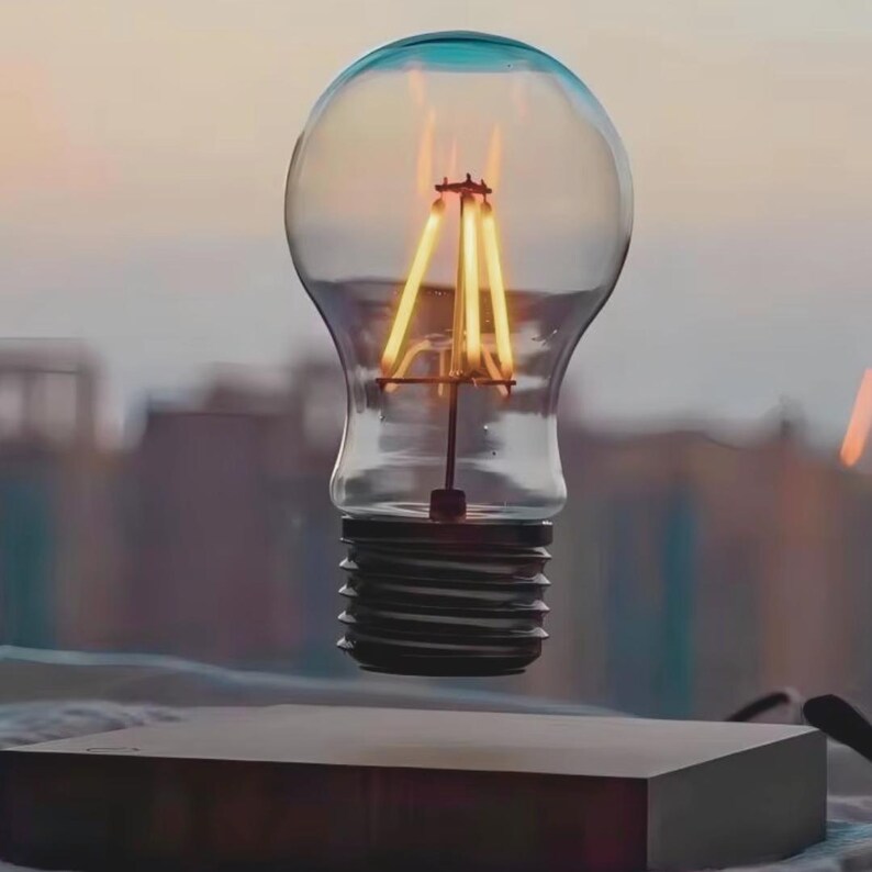 Magnetic Levitation Lamp Floating Glass LED Bulb - Etsy Australia