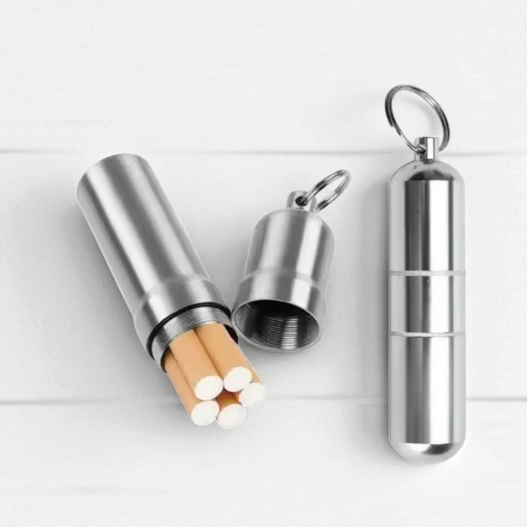 Waterproof Capsule Cigarette Case With Keychain - Etsy