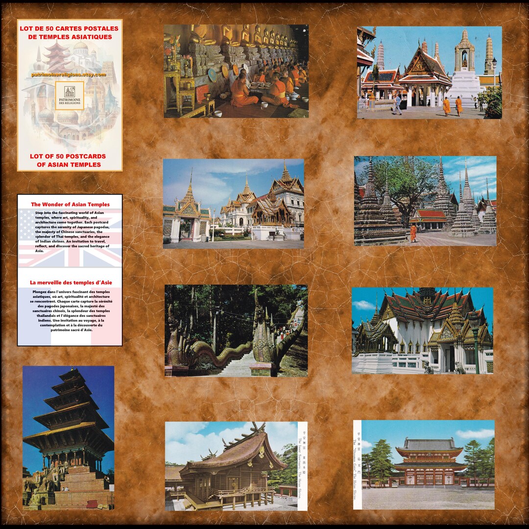 Traditional Asian Temples – Set of 50 Digitized Postcards | Sacred ...