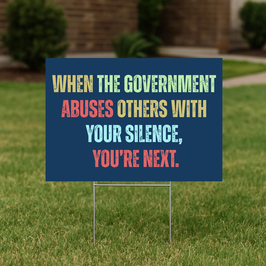 Abolish ICE Yard Sign, Resist Fascism Yard Sign With Metal H-stake ...