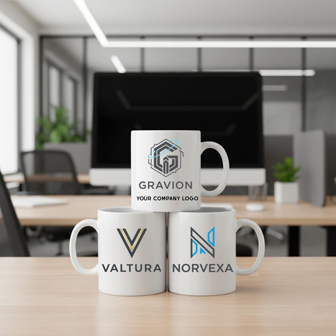 Custom Logo Mug, Company Logo Mug, Logo Coffee Mug, Mug With Logo ...