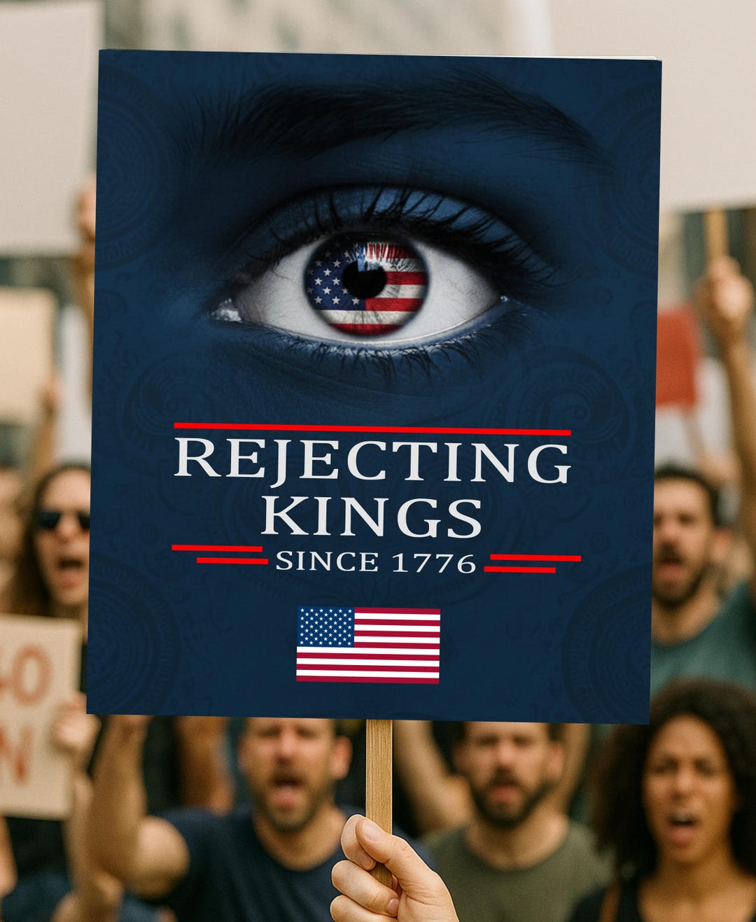 Rejecting Kings Since 1776 Protest Sign, Anti-trump Political Decor - Etsy