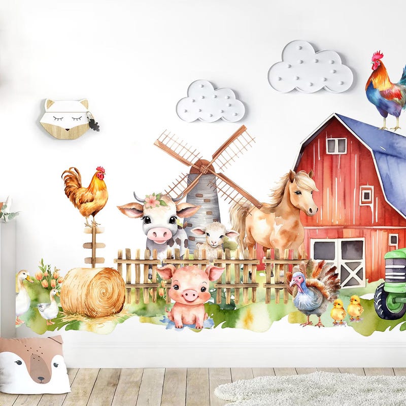 Farm Wall Decal - Etsy