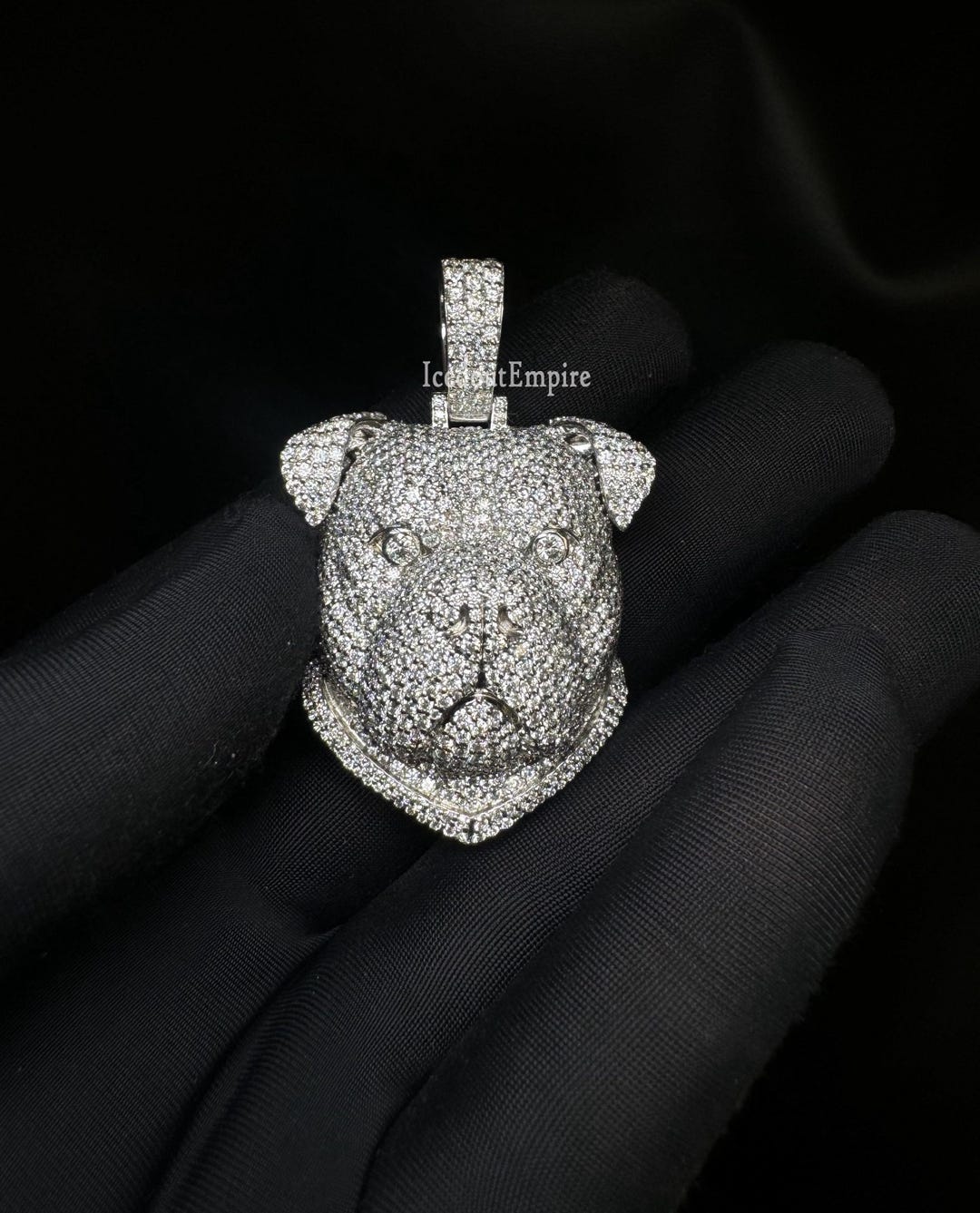 Iced Out Moissanite Bulldog Pendant: 925 Sterling Silver, Hip Hop ...