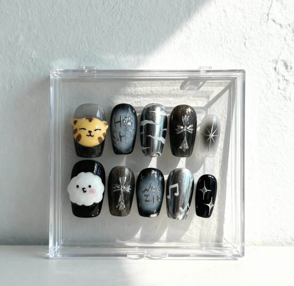 Seventeen Hoshi Woozi Press on Nails | K-pop Inspired Nail Art | Carat ...