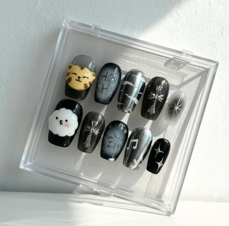 Seventeen Hoshi Woozi Press on Nails | K-pop Inspired Nail Art | Carat ...
