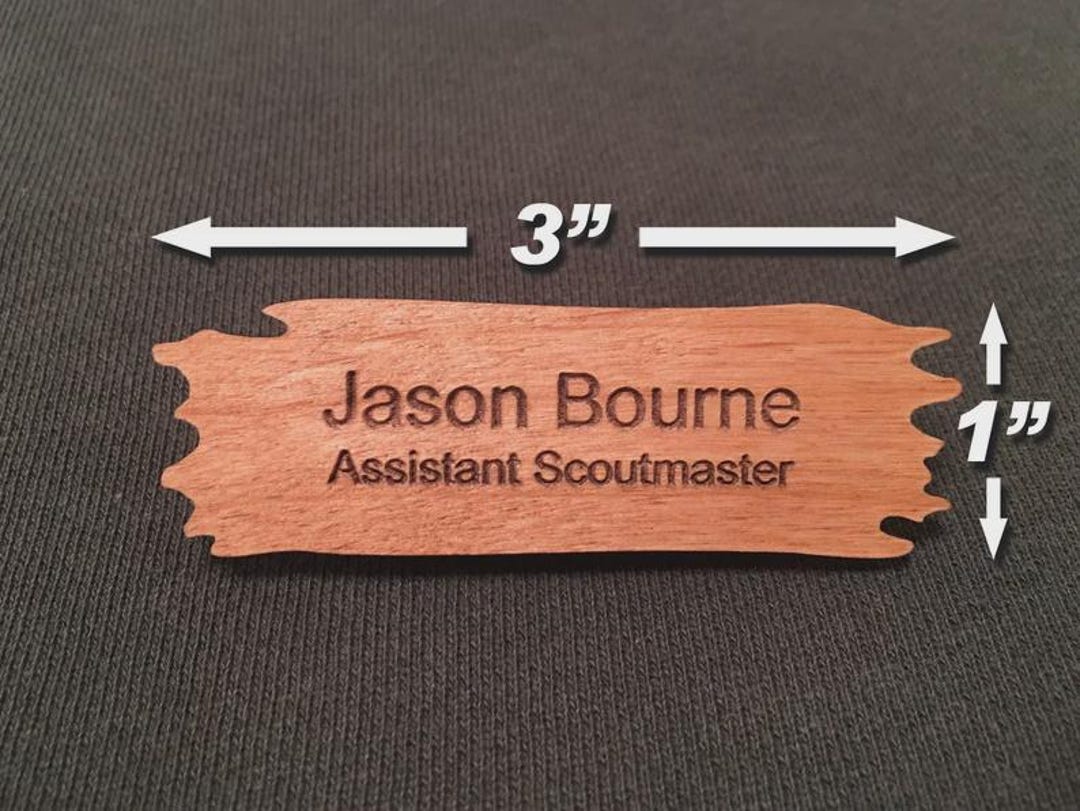 Personalized Alder Wood Name Badge: Engraved Driftwood Tag - Etsy