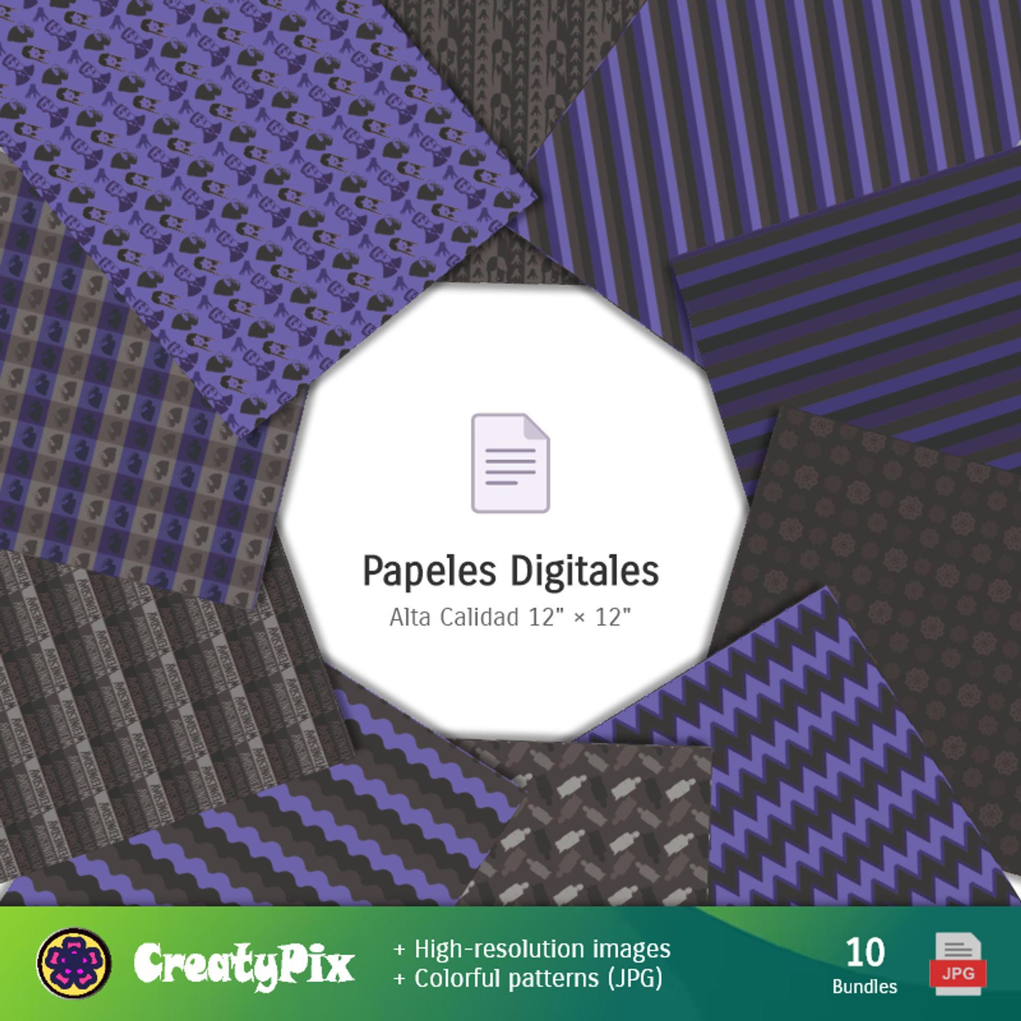 Wednesday Addams Digital Papers – Merlina Goth Scrapbook Kit for DIY ...