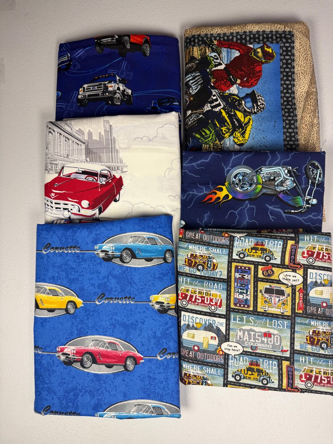 Fabric, Cars, Trucks, Bikes - Etsy