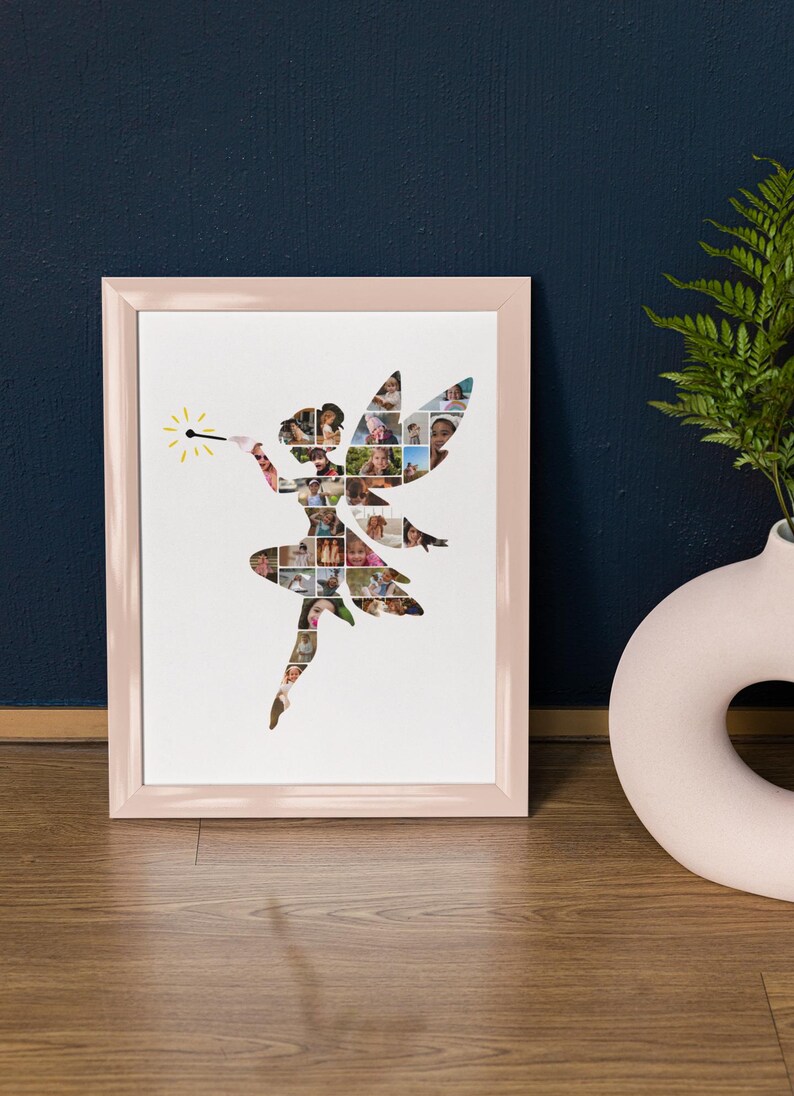Tinkerbell Photo Collage Template, Fairy Nursery Decor (digital ...