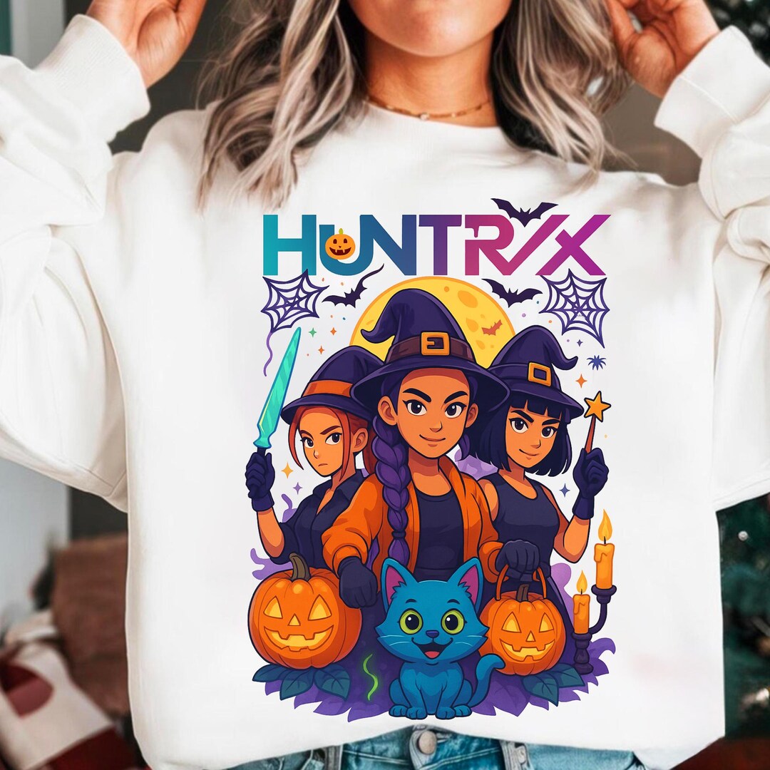 Spooky Huntrix Halloween PNG, Kpop Demon Hunters Clipart, Saja Girls ...