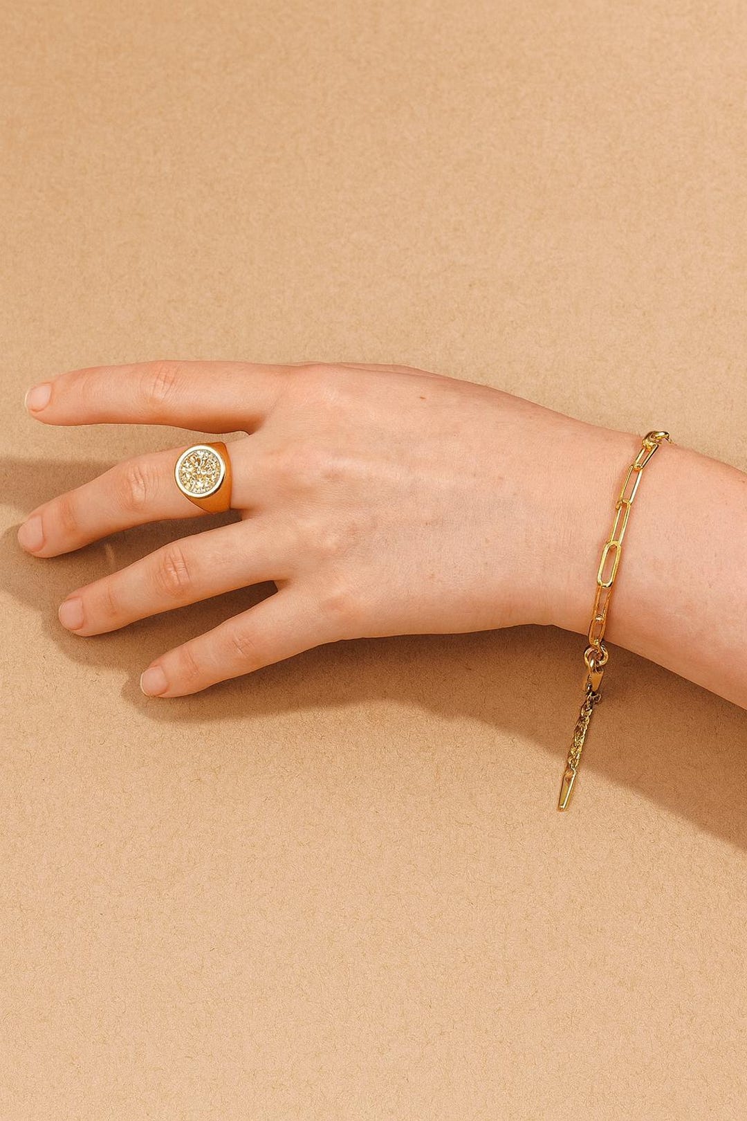 18K Gold Plated Paper Clip Bracelet – Waterproof, Non-tarnish - Etsy