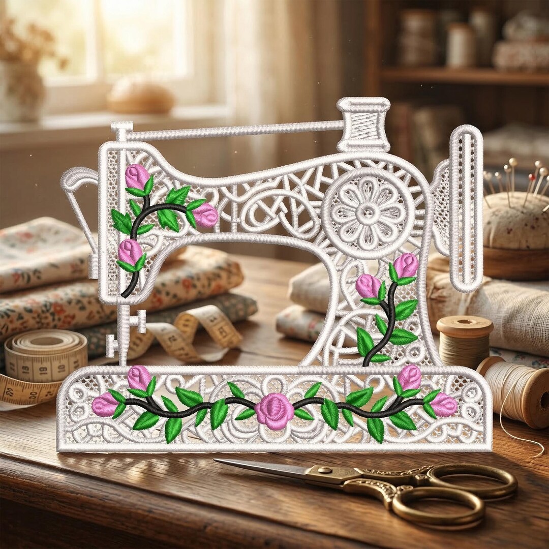 Vintage Sewing Machine FSL Embroidery Design File (PES DST) - Etsy UK