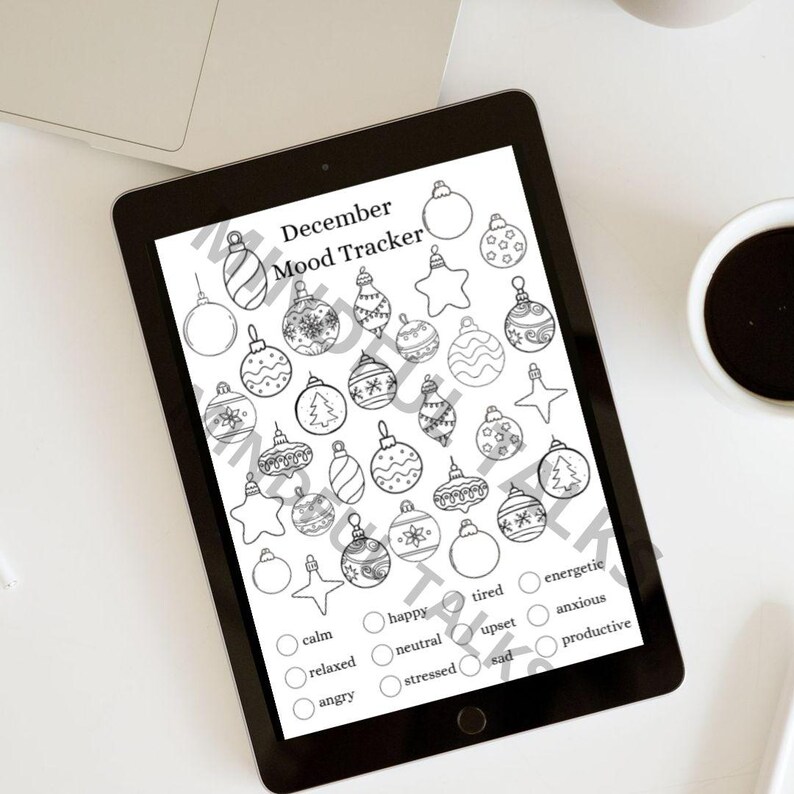 Christmas Mood Tracker Printable – Set of 4 | Trees, Gifts & Candy ...