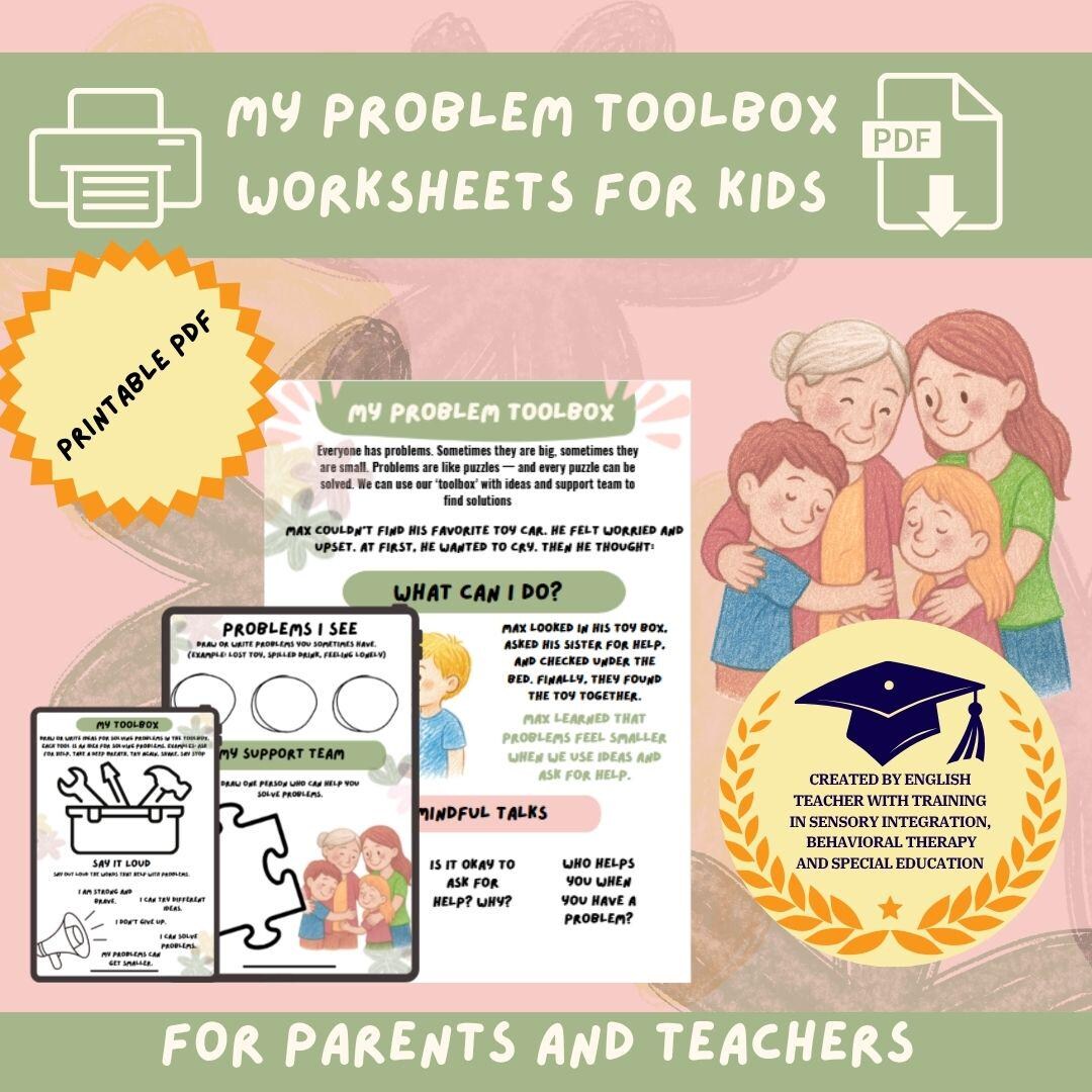 Problem Solving Worksheets – Kids Emotional Resilience (printable PDF ...