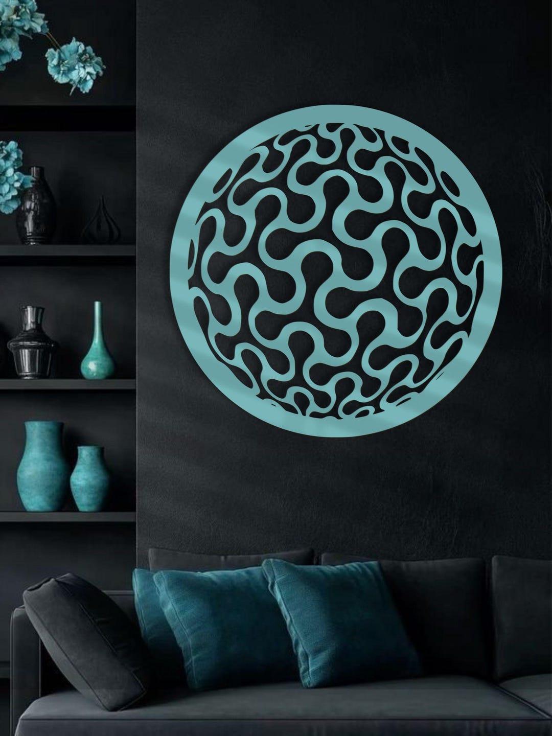 Geometric Sphere Laser Cut SVG | Abstract Round Wall Art DXF EPS Png ...