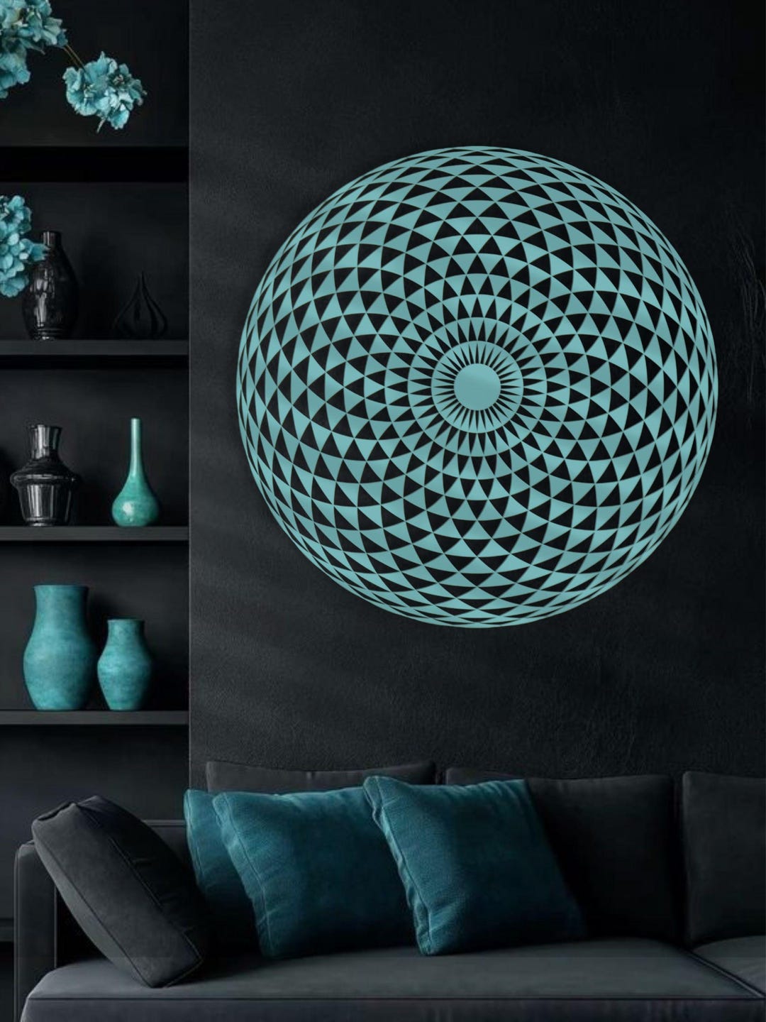 Geometric Sphere Mandala SVG – Optical Illusion Pattern for Laser and ...