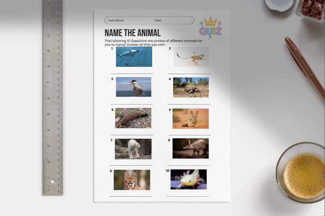 Printable Trivia Quiz: General Knowledge, Animals, British, Geography ...